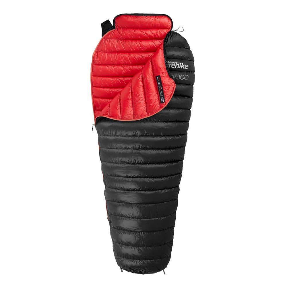Cesicia 78.7 in. Mummy Down Camping Sleeping Bag in Black NKCSBAG19 ...