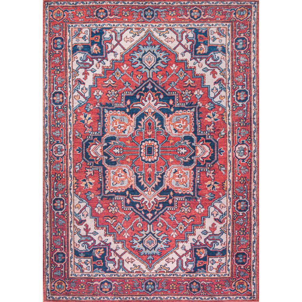 JONATHAN Y Cirali Ornate Red/Navy 8 ft. x 10 ft. Large Medallion ...