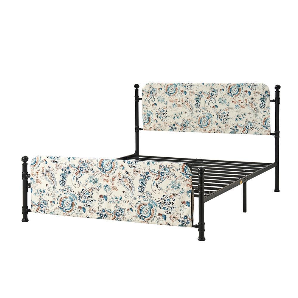 JAYDEN CREATION Baltazar Sapphire Transitional 61.75 in. Metal Frame ...