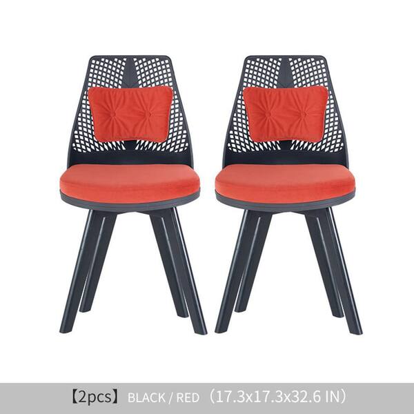 Silverpark Red Modern Upholstery Dining Chairs, Side Chairs with ...