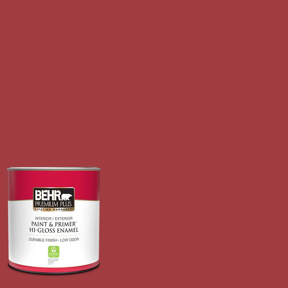 BEHR PREMIUM PLUS 1 qt. #S-G-150 Ruby Ring Hi-Gloss Enamel Interior ...