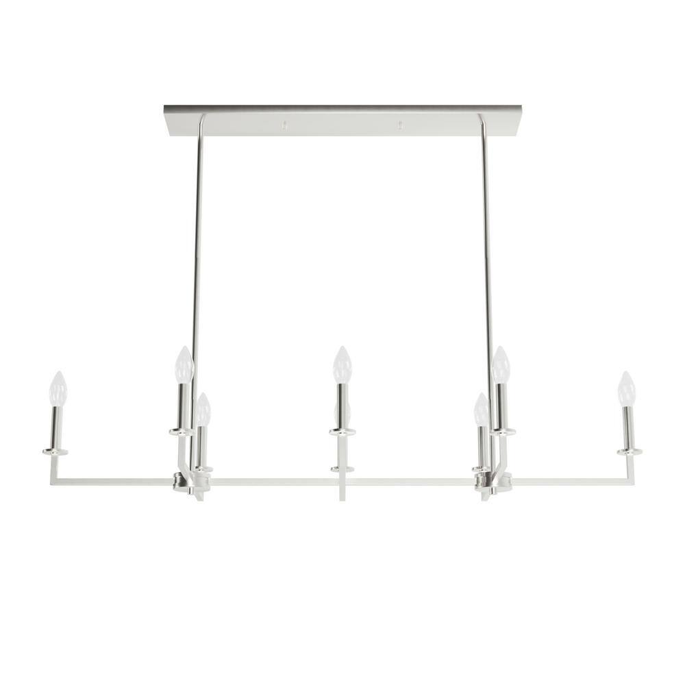 Hunter Bearden 8-Light Brushed Nickel Candlestick Chandelier 19631 ...