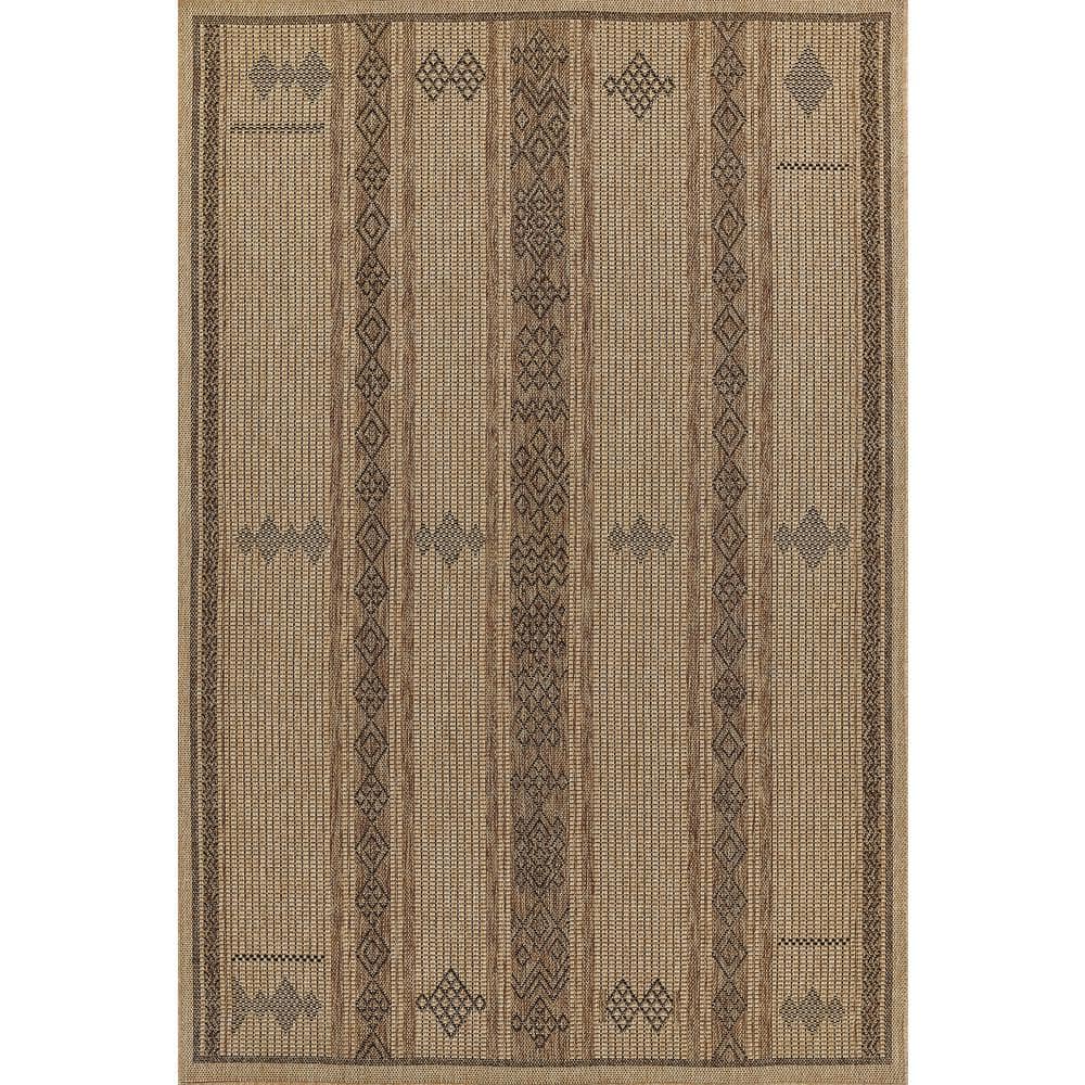 Momeni Hampton Natural 3x5 ft. Geometric Easy Care Rectangle Area Rug ...