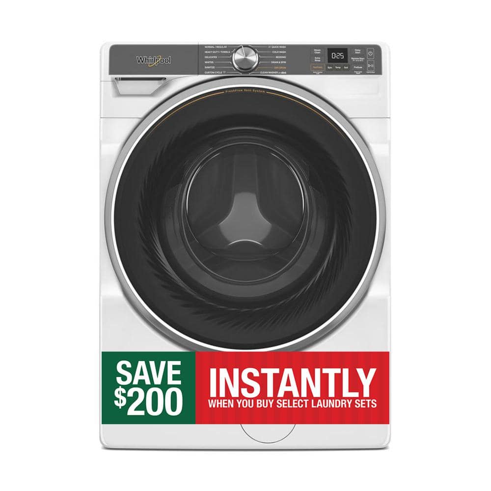 Whirlpool 5.0 cu. ft. Front Load Washer in White with FreshFlow Vent ...