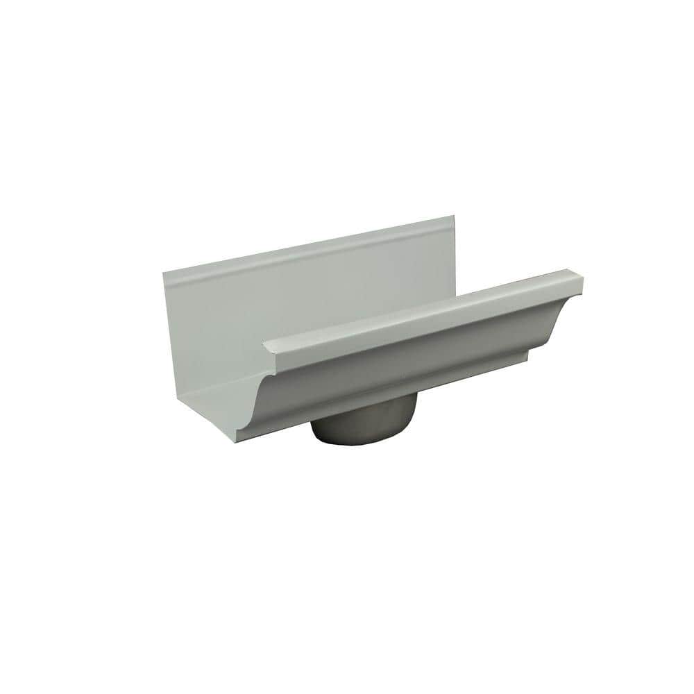 Spectra Pro Select 6 in. x 0.5 ft. Brown Aluminum Gutter with Oval ...