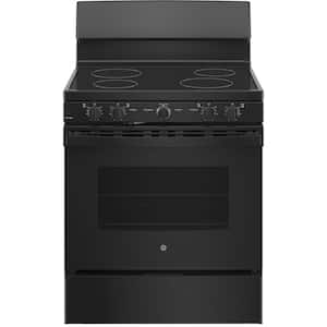 GE 30 in. 4 Burner Element Free-Standing Electric Range in Stainless ...