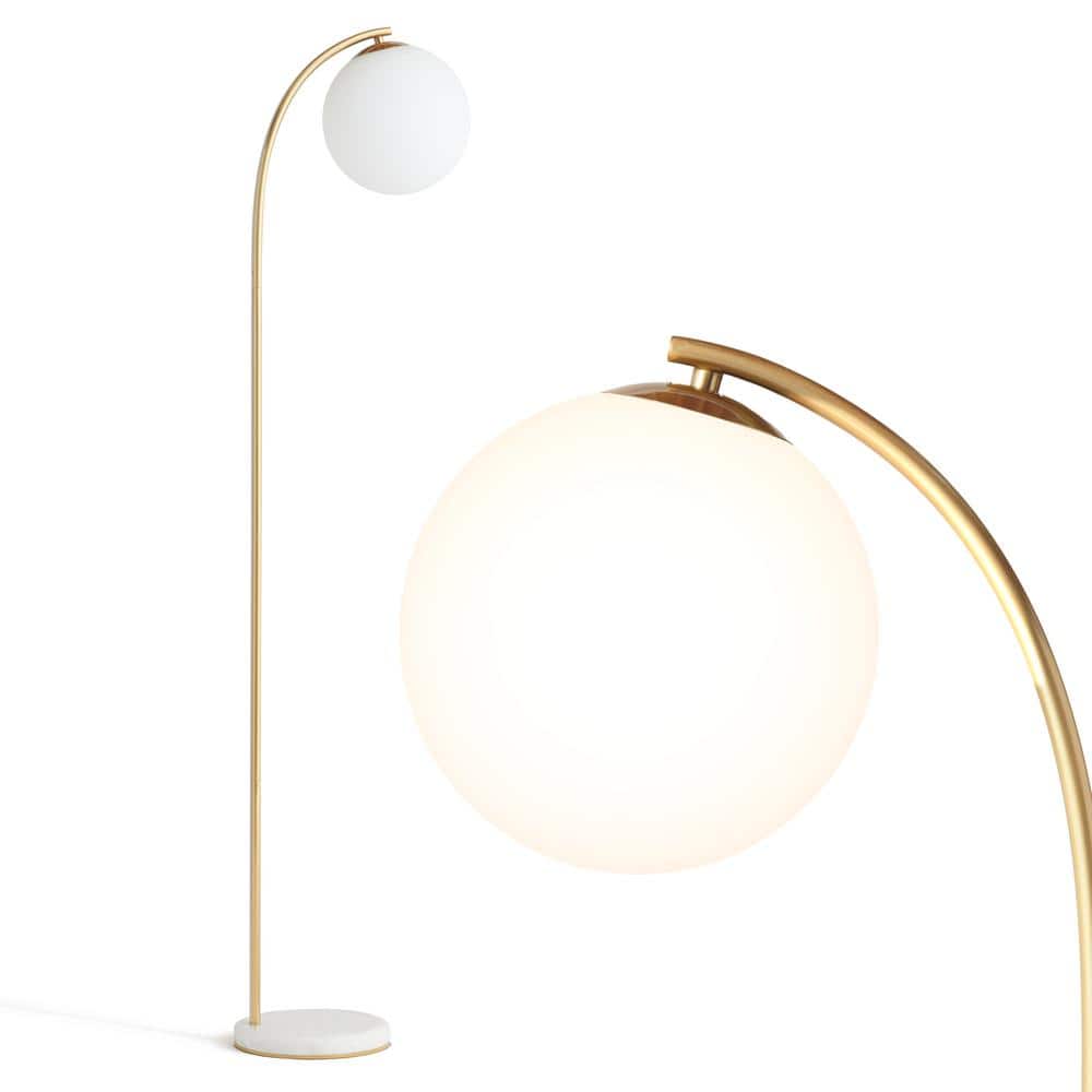 Brightech Luna Drop 75 in. Antique Brass Modern 1-Light LED Energy ...