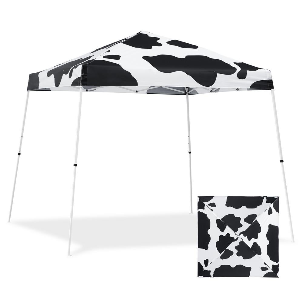 EAGLE PEAK 10 ft. W x 10 ft. D Slant Leg Pop-Up Canopy Tent Easy 1 ...