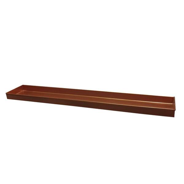 Benjara 29 in. Copper Large Rectangular Metal Window Decorative Plant ...