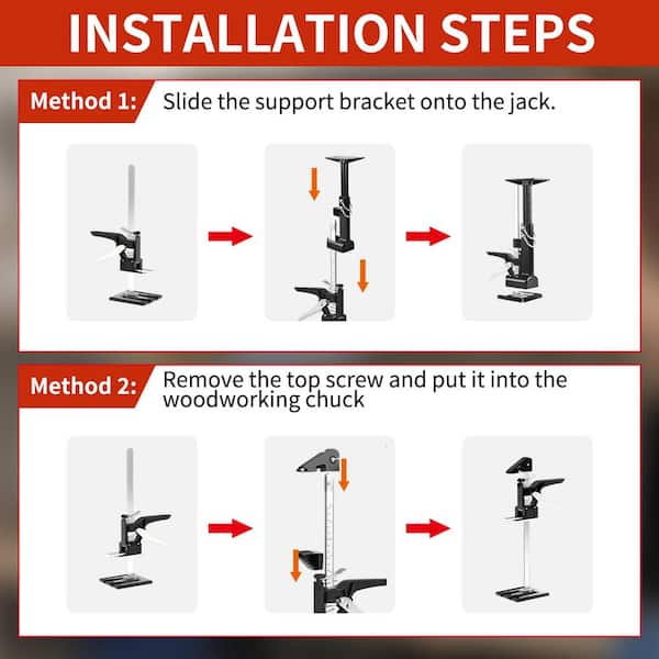 Angel Sar 360 lbs. Adjustable Cabinet Jack Posts, Hand Lifting Jack ...
