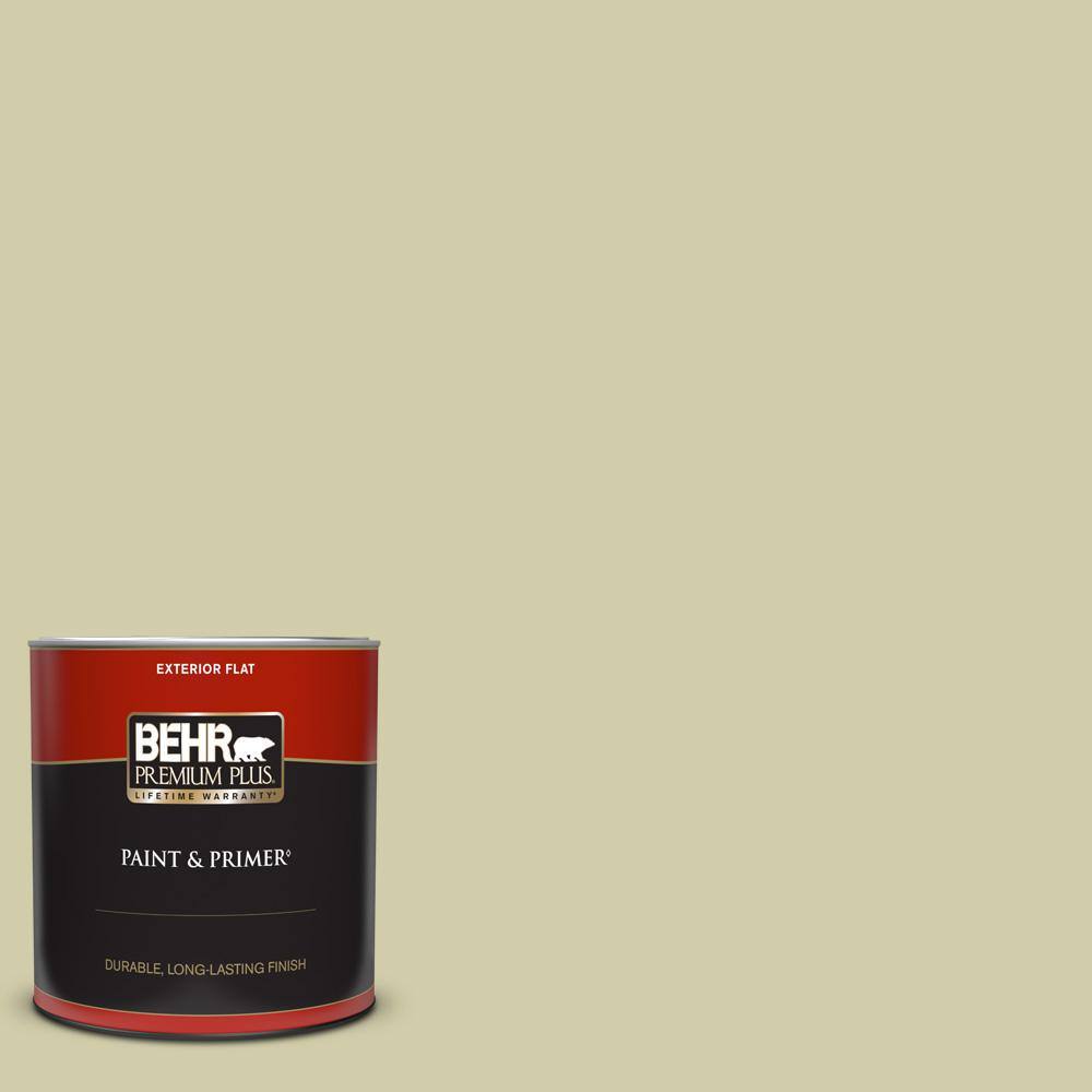 BEHR PREMIUM PLUS 1 qt. #S340-3 Hybrid Flat Exterior Paint & Primer ...