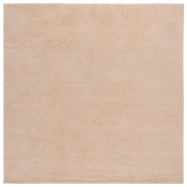 SAFAVIEH Boucle Beige 6 ft. x 6 ft. Machine Washable Solid Square Area ...