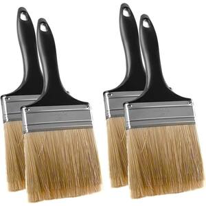 KIWDZFU 4 in. Paint Brushes Set 8-Pack for Wall Trim House Wide Chip ...