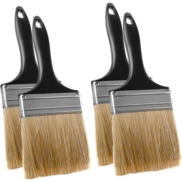 KIWDZFU 4 in. Paint Brushes Set Multi Purpose for Wall Home Trim DIY ...