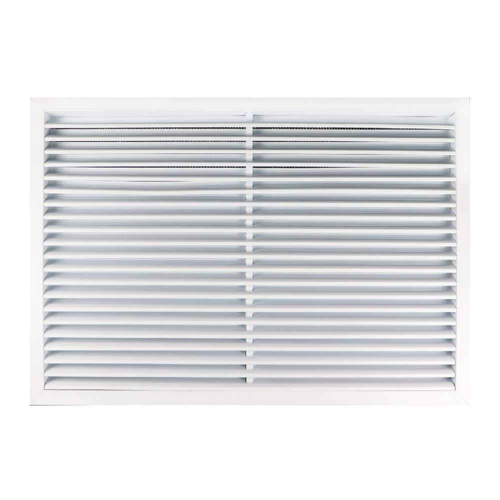 ACLAMINAIRE 32 in. x 22 in. Aluminum Return Air Grille in White L-RA-LP ...