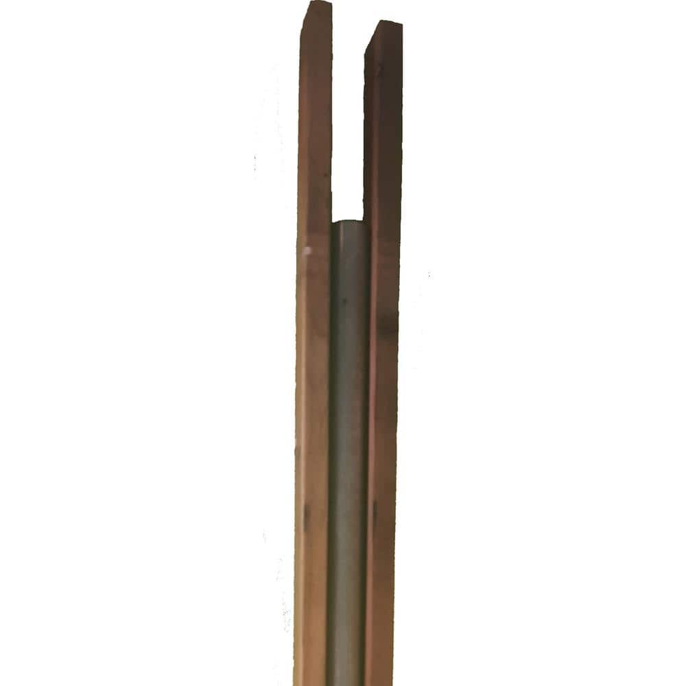 1.5 in. x 3.5 in. Superior Redwood Steel Post Fence Corner, End, Line ...