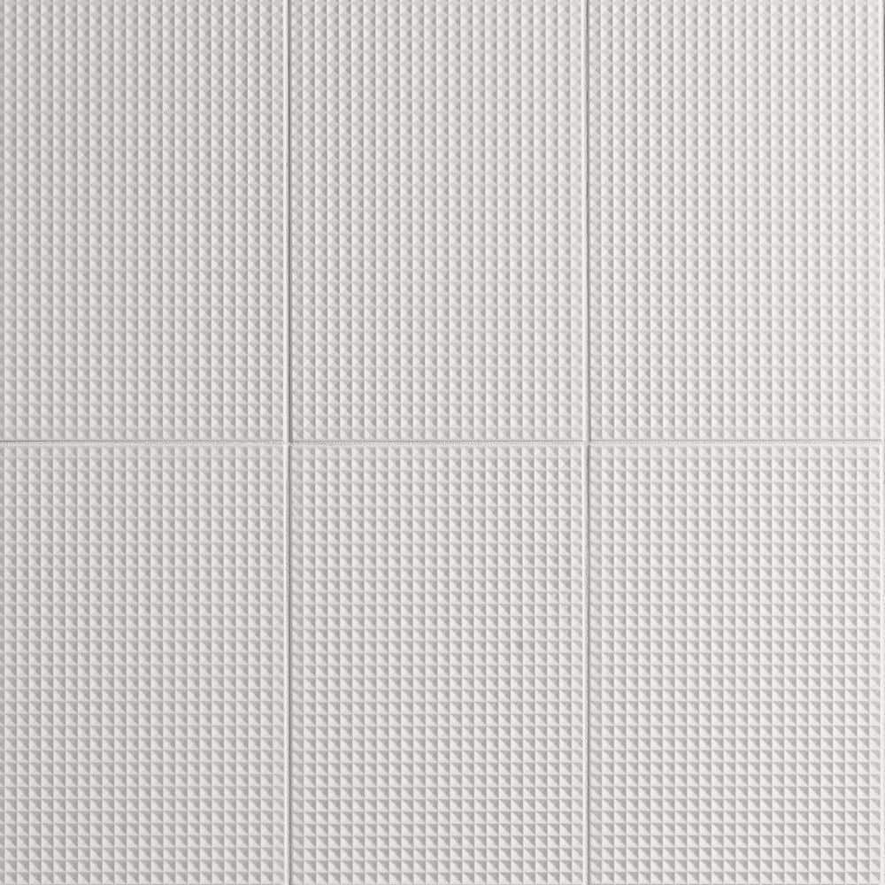 Ivy Hill Tile Level Waffle White 7.87 in. x 15.74 in. Matte Ceramic ...