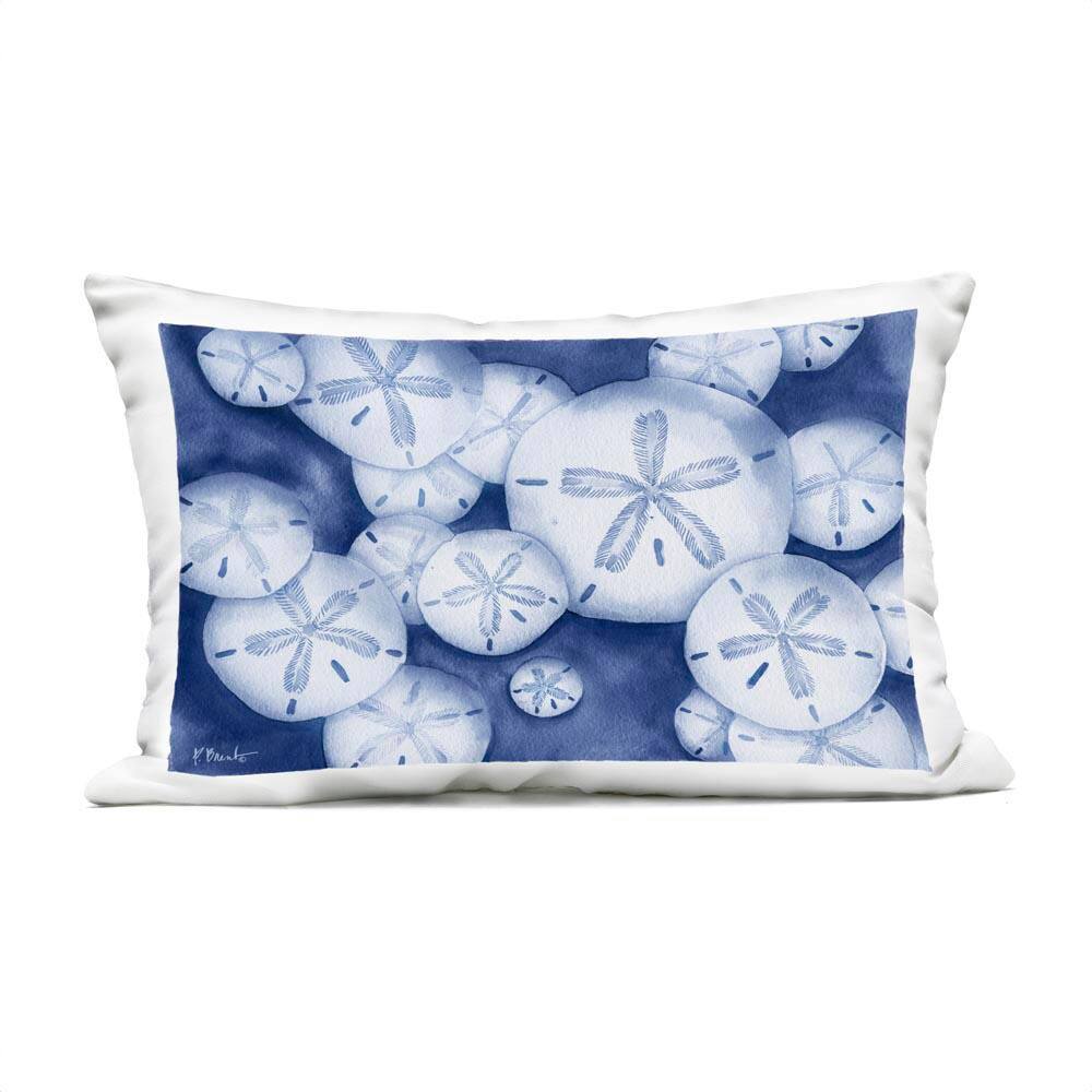 Stupell Industries Watercolor Style Sand Dollars Blue Rectangular ...