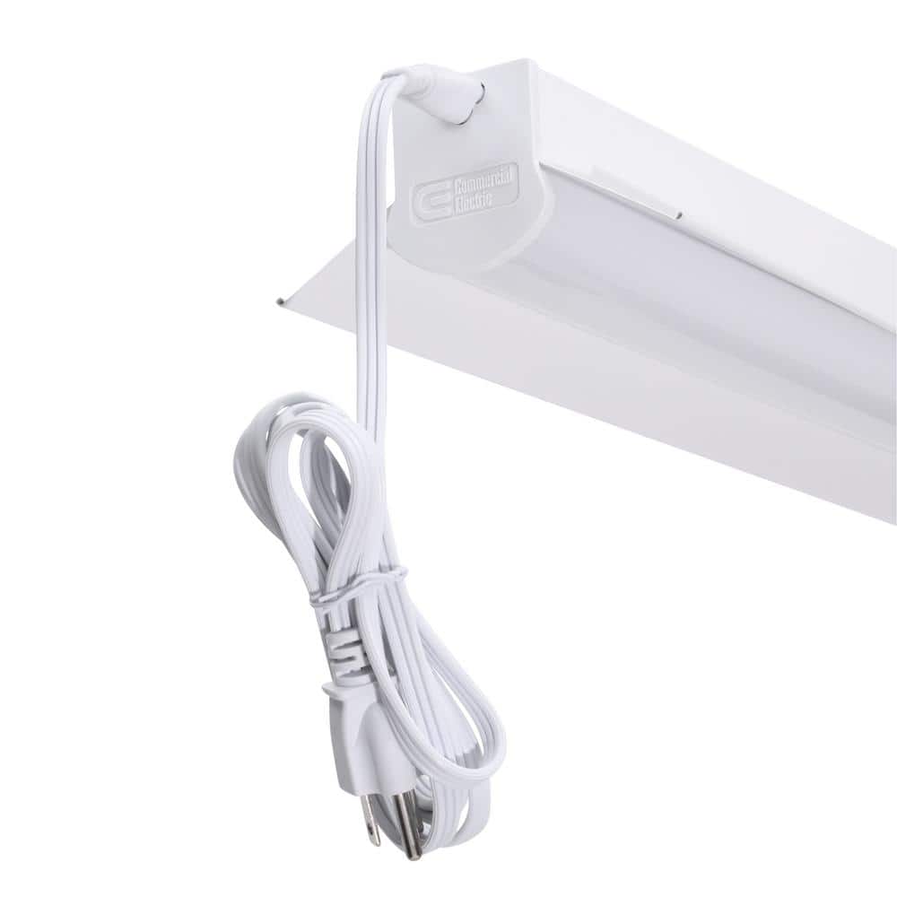 Commercial Electric 4 ft. Plug-in Pull Chain Linkable Integrated LED ...