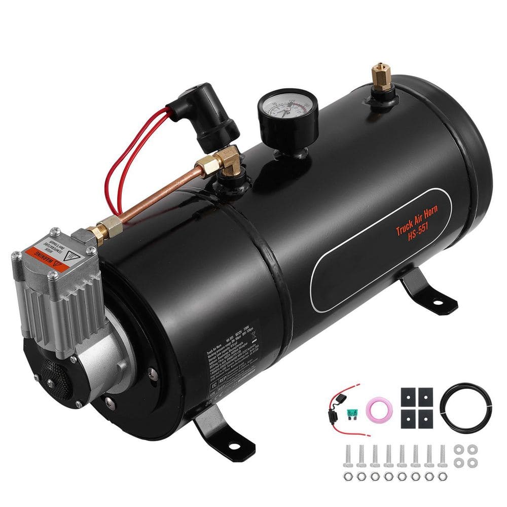 SKYSHALO 12-Volt Air Compressor with Tank 0.8 Gal., Train Horn Air ...