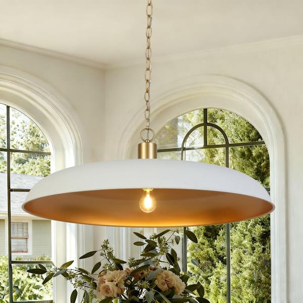 Gold Round Pendant Light