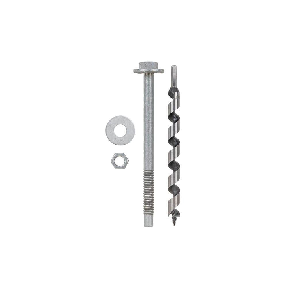 GRK Fasteners 1/2 in. x 7 in. Galvanized Auger Bolt Post to Beam ...