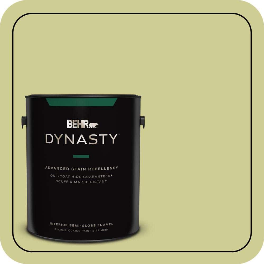BEHR DYNASTY 1 gal. #M340-4 Wasabi Semi-Gloss Enamel Interior Stain ...