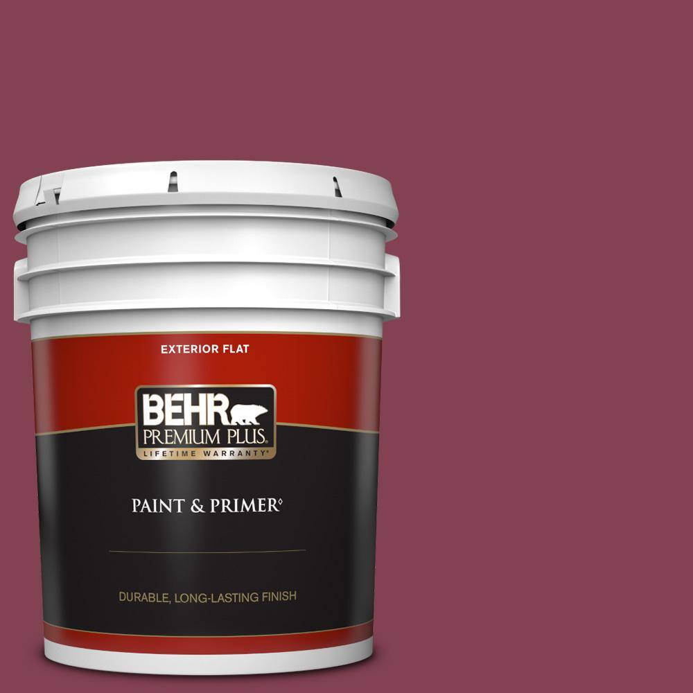 BEHR PREMIUM PLUS 5 gal. #M130-7 Sugar Beet Flat Exterior Paint ...