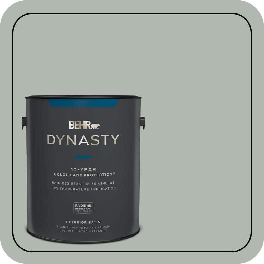 BEHR DYNASTY 1 gal. #PPU12-14 Verdigris Satin Enamel Exterior Stain ...