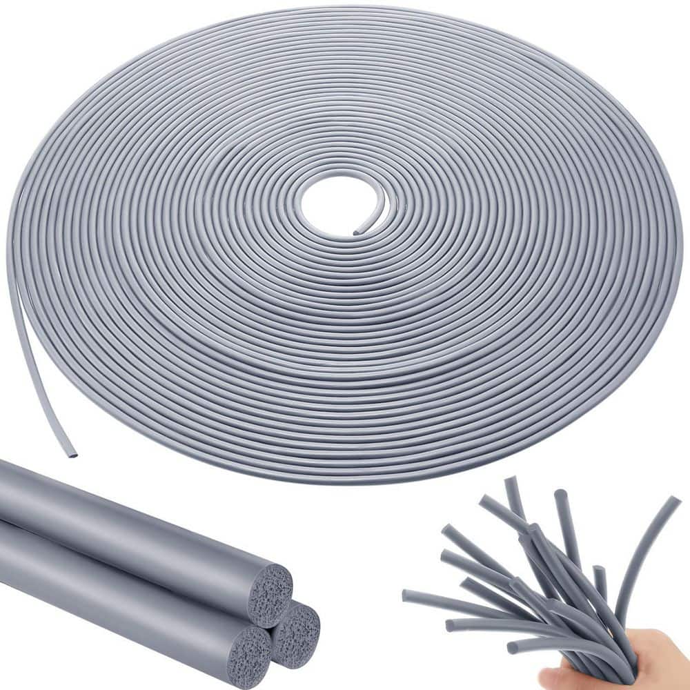 Laybus Gray 1/4 in. x 100 ft. Backer Rod Foam Rubber Caulk Saver ...