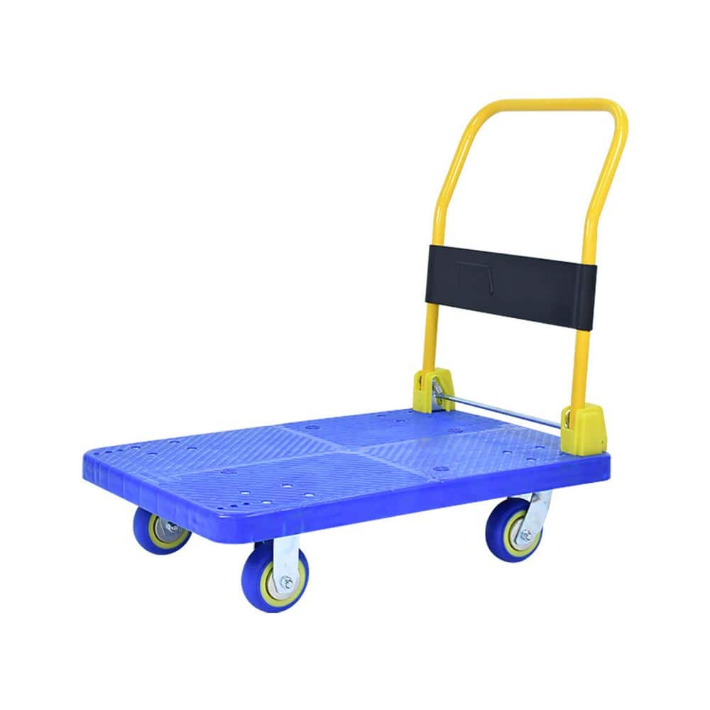 Cascia 1320 lb. Foldable Platform Push Hand Truck Truck in Blue BKTAK31 ...