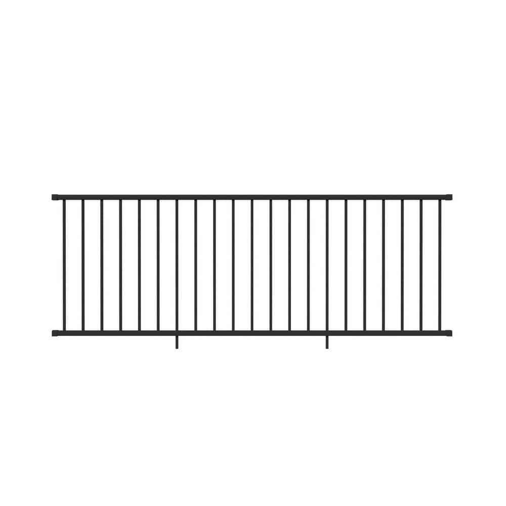 Deckorators Rapid Rail 36 in. H x 96 in. W Textured Black Aluminum Line ...