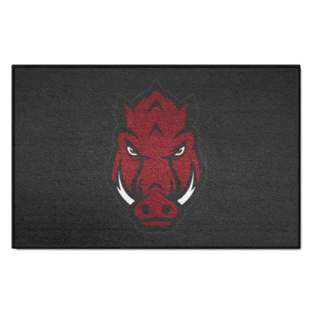 FANMATS Arkansas Razorbacks Black 2 ft. x 3 ft. Starter Mat Area Rug ...