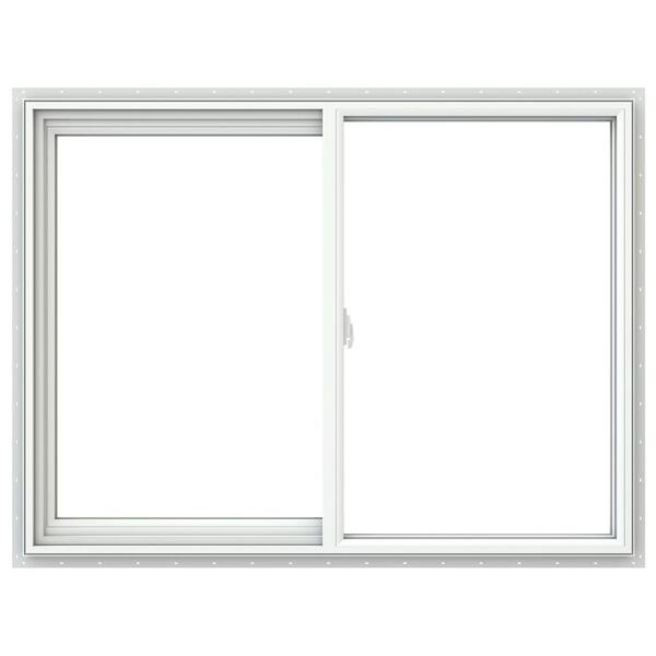 JELD-WEN 48 in. x 42 in. V-2500 Series White Left-Handed Sliding Vinyl ...