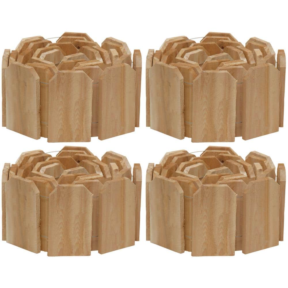 Greenes Fence 120 in. L x 0.75 in. W Cedar Wood Lawn Edging (4-Pack ...