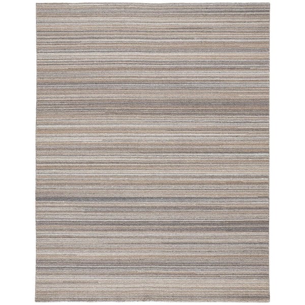 HomeRoots 5 ft. x 8 ft. Gray and Ivory Solid Color Area Rug 2000514051 ...