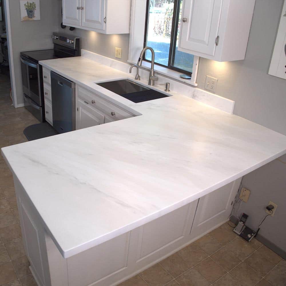 64 oz. Carrara Marble Matte Finish Countertop Kit; Table top Epoxy for ...