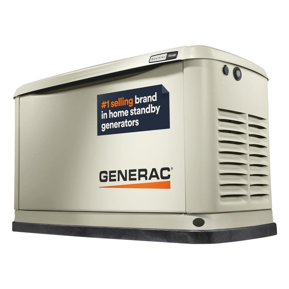 Generac 10,000 Watt - Dual Fuel Air- Cooled Whole House Home Standby ...