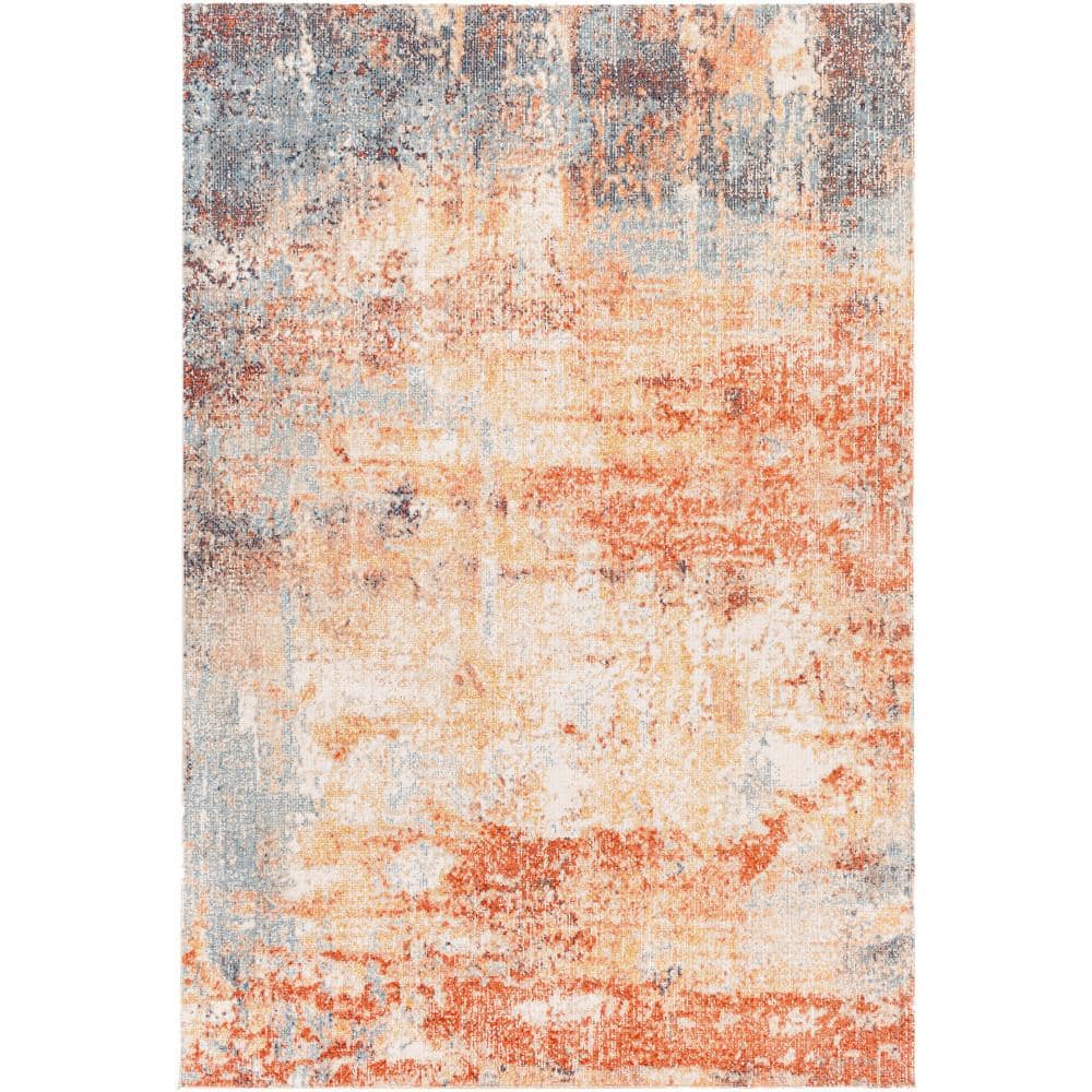 Livabliss Esperance Burnt Orange 7 ft. x 9 ft. Indoor/Outdoor Area Rug ...