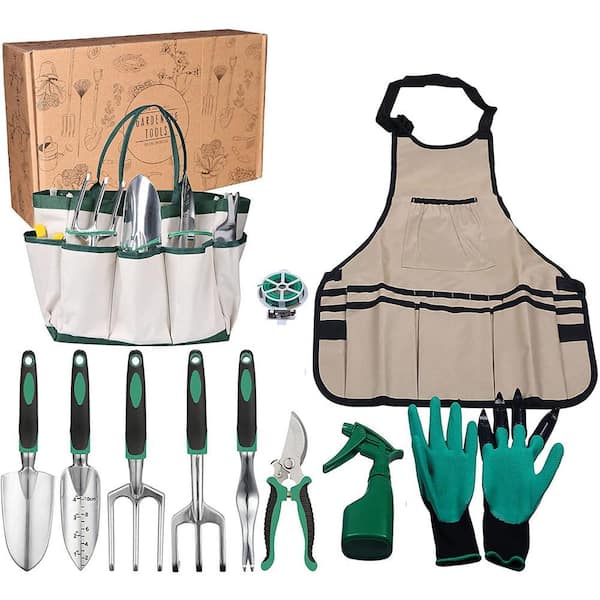 11-Piece Heavy-Duty Aluminum Gardening Gift Gardening Tools, Garden ...