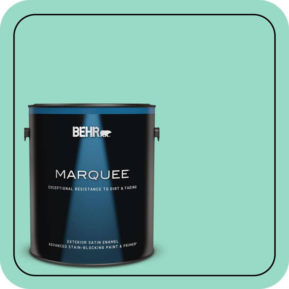 BEHR MARQUEE 1 gal. #MQ4-17 Pageant Green Satin Enamel Exterior Paint ...