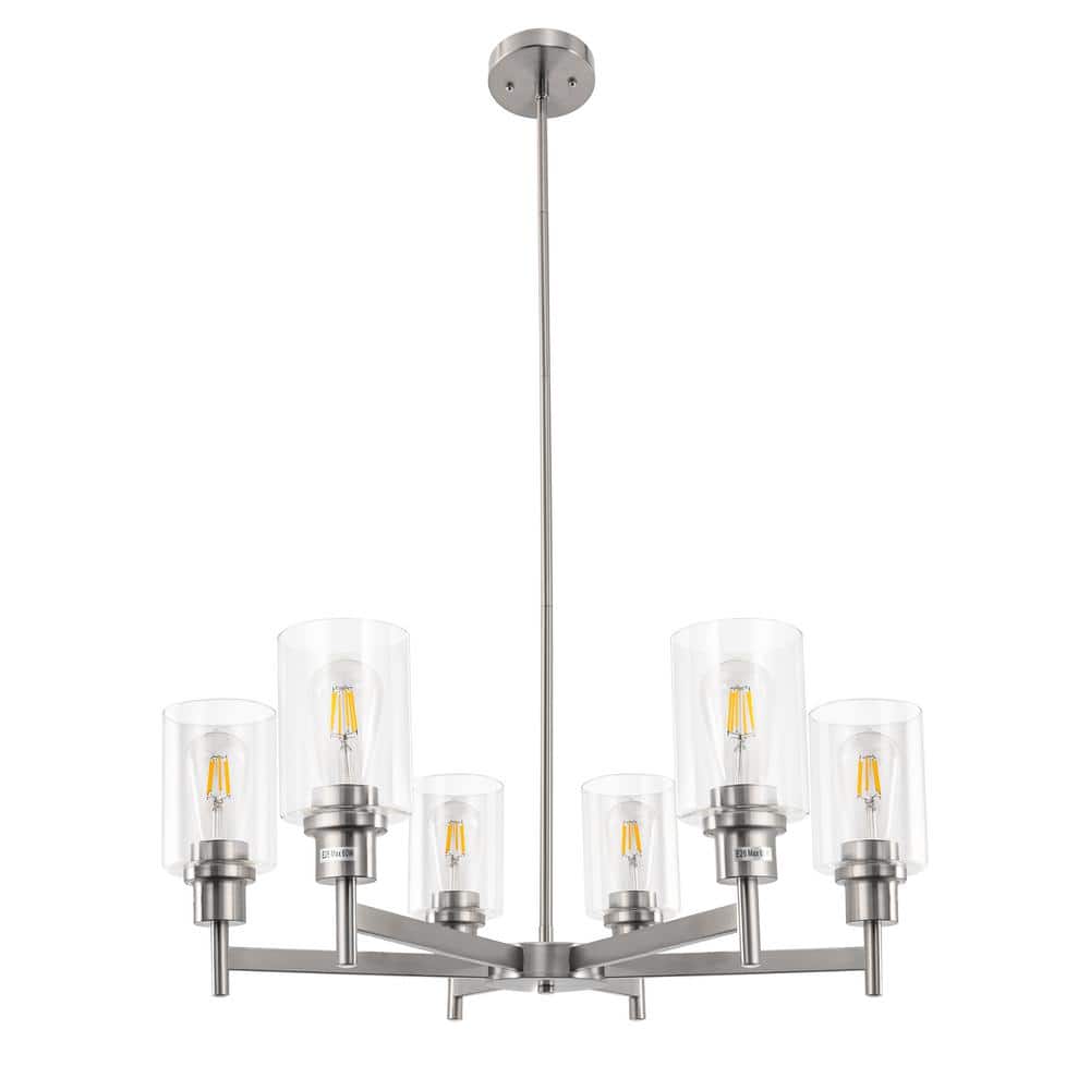 Briignite 6-Light Black Farmhouse Chandelier perfect for Dining Room ...