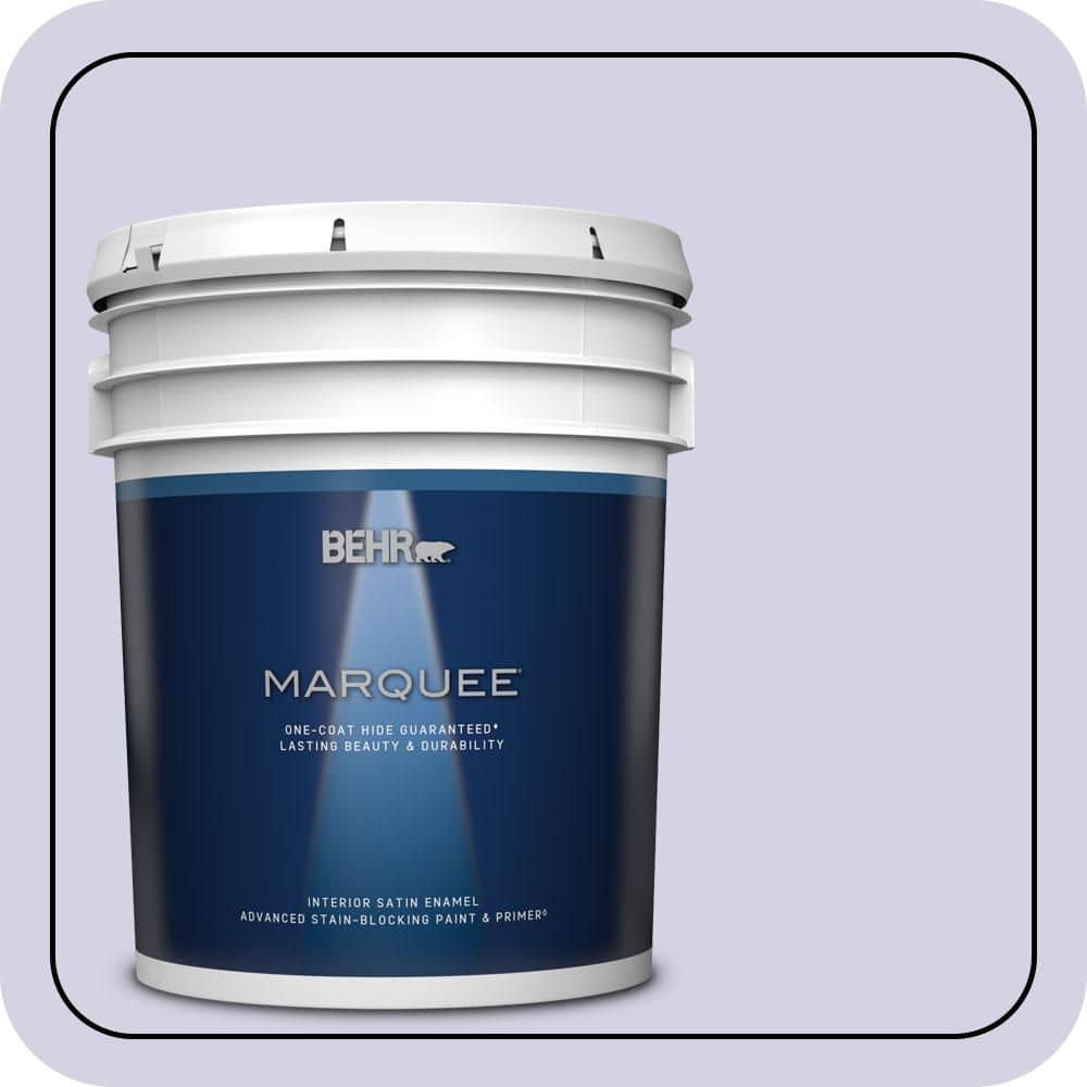BEHR MARQUEE 5 gal. #M550-2 Lavender Memory Satin Enamel Interior Paint ...