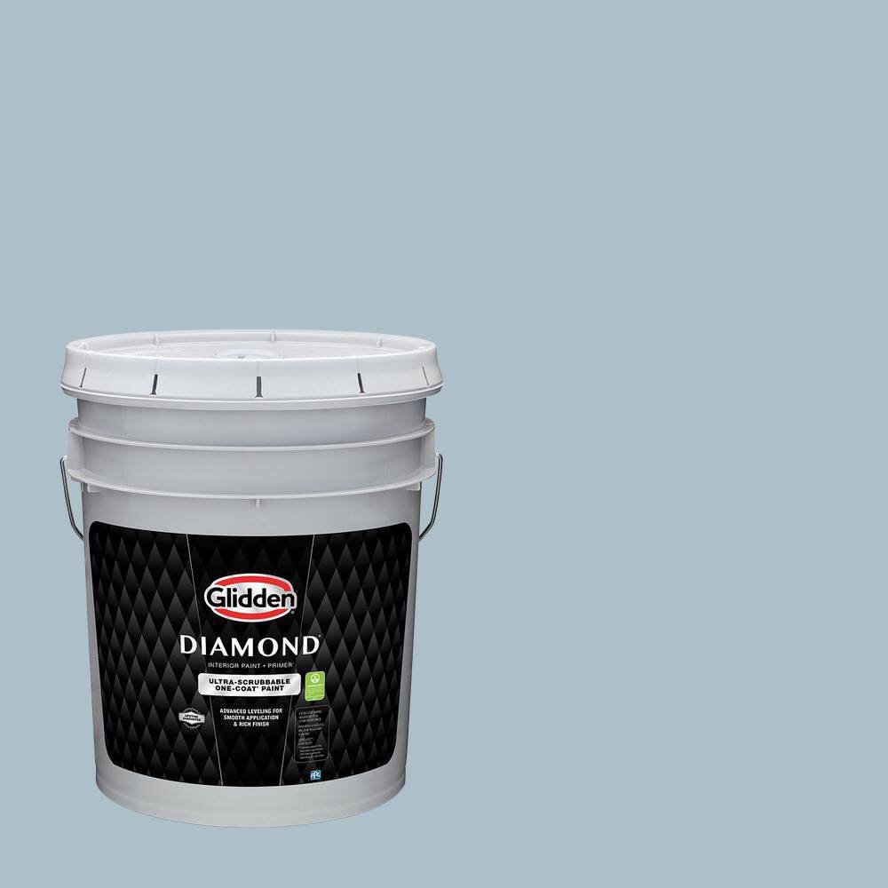 Glidden Diamond 5 gal. PPG1153-4 Chambray Ultra-Flat Interior Paint ...