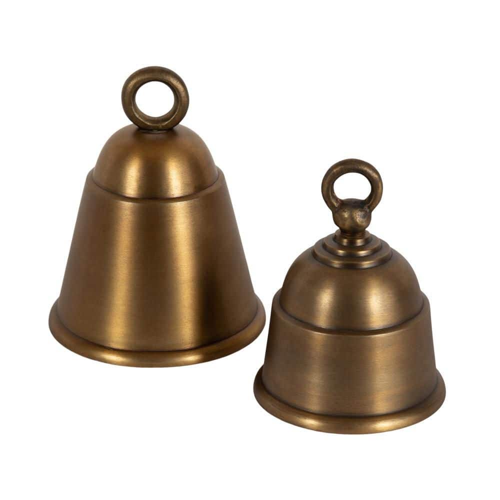 Kate and Laurel Belcourt Gold 6 in. x 7 in. Round Metal Decorative ...