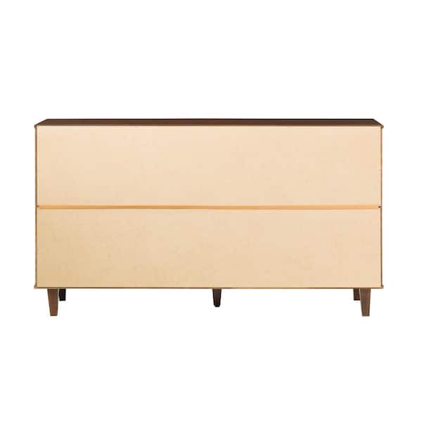 Walker Edison Furniture Company Modern Walnut 6-Drawer 60 in Walker Edison Furniture Company Modern Walnut 6-Drawer 60 in