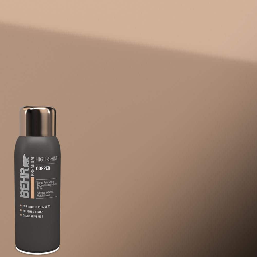 BEHR PREMIUM 11 oz. Copper High-Shine Interior Metallic Spray Paint ...