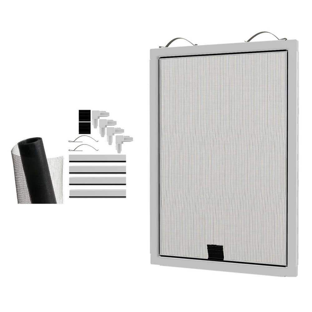 RITESCREEN Window Screen Kit with Mesh 48 in. White FG-WDKIT48M-C - The ...