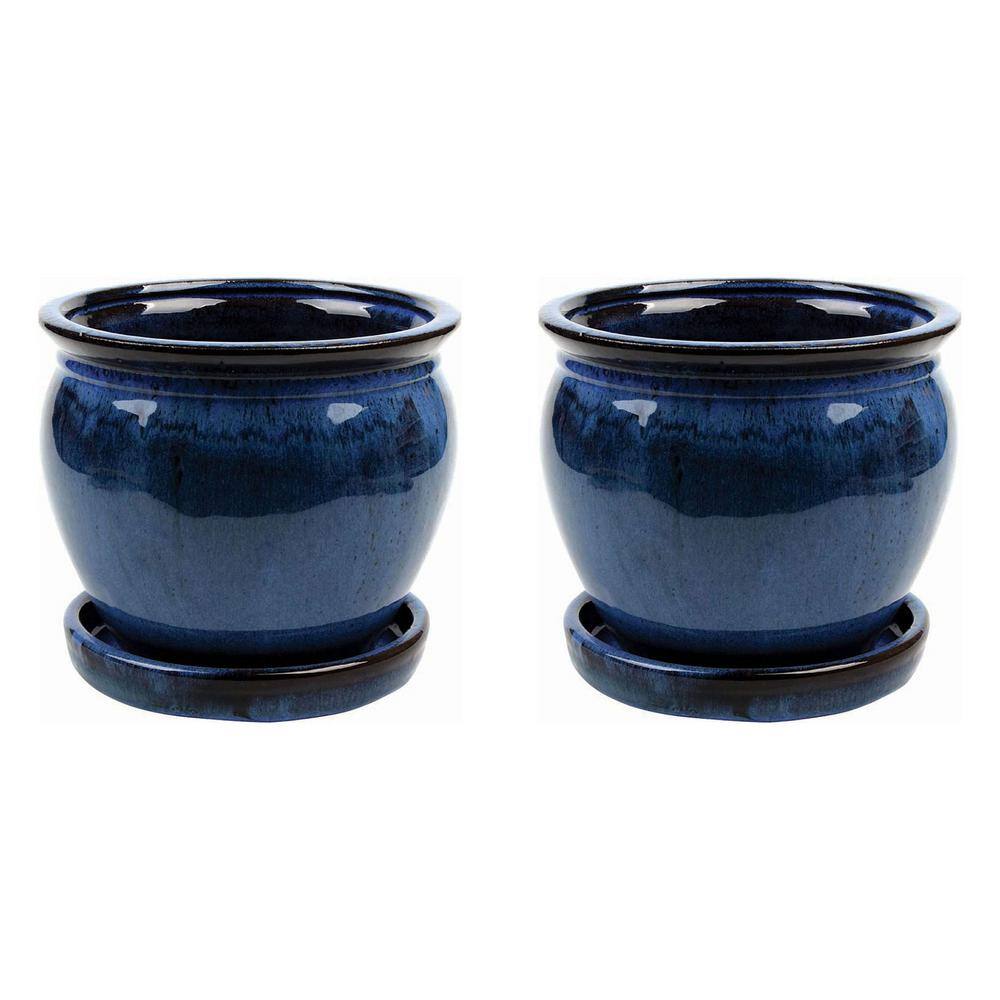 Southern Patio Wisteria 11.81 in. L x 11.81 in. W x 10.24 in. H Blue ...