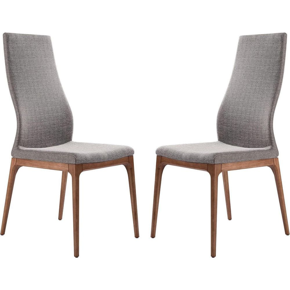 HOME IMPORTS EMPORIUM Brown/Gray Fabric Upholstered Wood Frame Dining ...